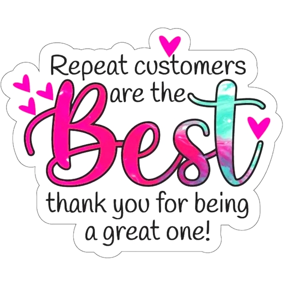 Hand Crafted | Office | 5 Colorful Customer Appreciation Sticker | Poshmark